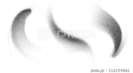 Dotwork abstract shapes, black grain texture,...のイラスト素材 [112254062] - PIXTA