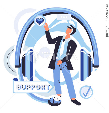 Support specialist vector illustration....のイラスト素材 [112263738] - PIXTA