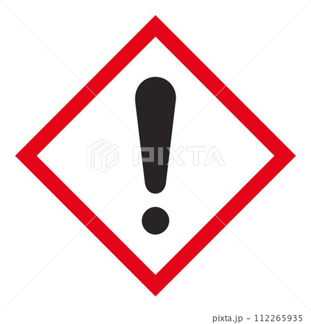 Exclamation point. GHS label.のイラスト素材 [112265935] - PIXTA