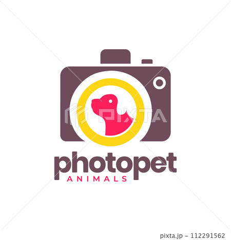 dog pets camera photography lens colorful...のイラスト素材 [112291562] - PIXTA