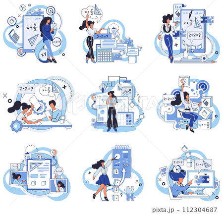 Mathematics vector illustration. The science...のイラスト素材 [112304687] - PIXTA