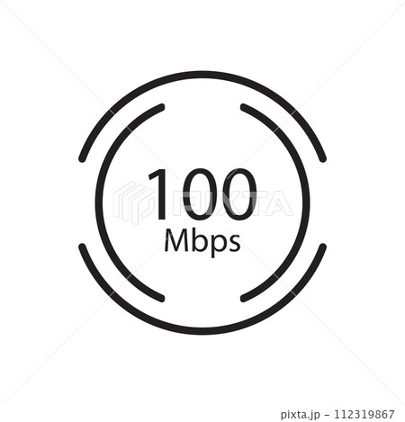 mbps speedometer icon vectorのイラスト素材 [112319867] - PIXTA