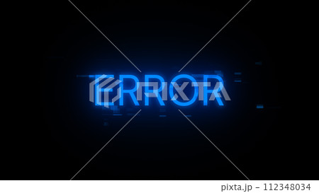 3D rendering error text with screen effects of...のイラスト素材 [112348034 ...