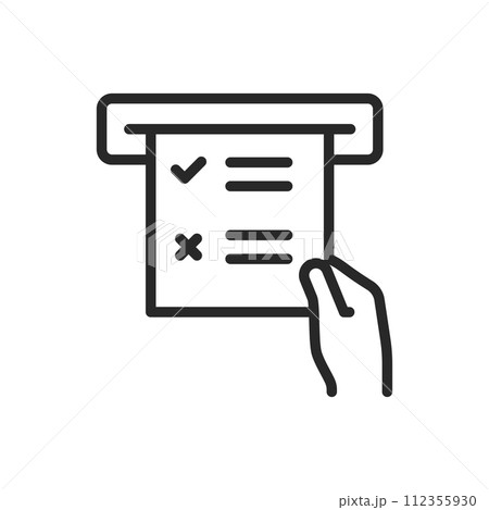 Voting Machine Icon. Modern Scanning Ballot...のイラスト素材 [112355930] - PIXTA