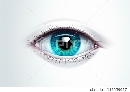 Close-up, hyper-realistic abstract single eye,...のイラスト素材 [112359957 ...