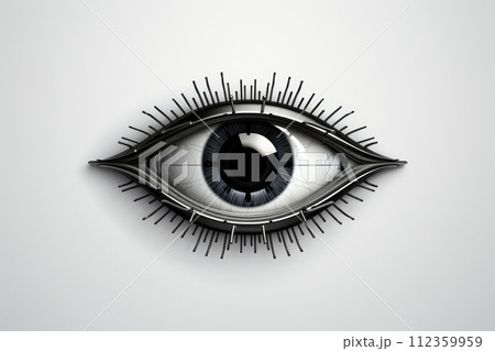 Close-up, hyper-realistic abstract single eye,...のイラスト素材 [112359959 ...