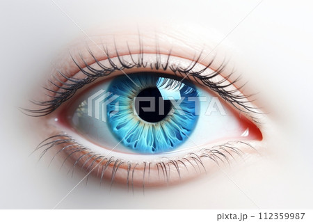 Close-up, hyper-realistic abstract single eye,...のイラスト素材 [112359987 ...