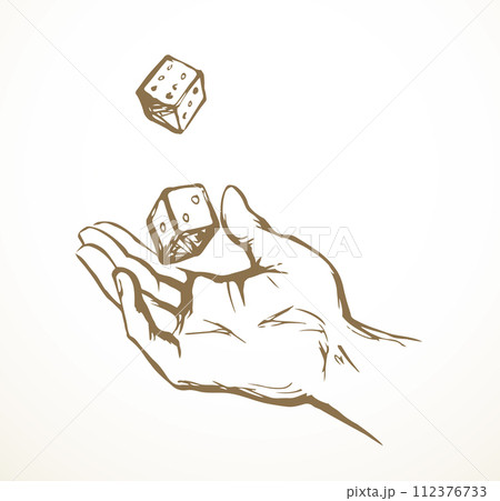 Vector drawing. The hand draws lotsのイラスト素材 [112376733] - PIXTA
