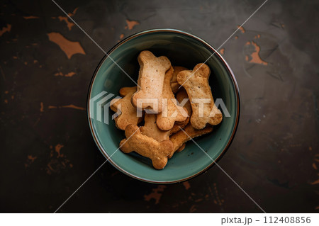 AI-generated content. Assorted dog biscuits in...のイラスト素材 [112408856 ...