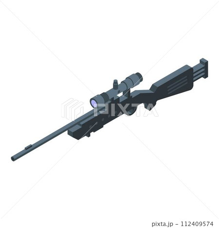 Automatic rifle icon. Isometric of automatic...のイラスト素材 [112409574] - PIXTA