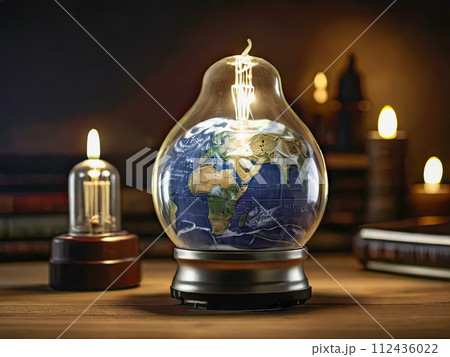 Earth planet. World Earth hour creative concept.のイラスト素材 [112436022] - PIXTA