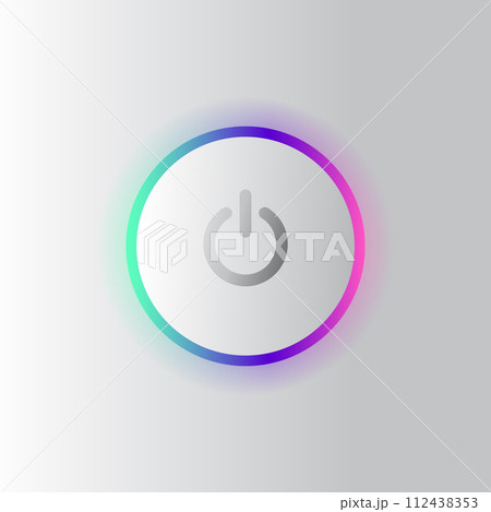 Colorful power button background iconのイラスト素材 [112438353] - PIXTA