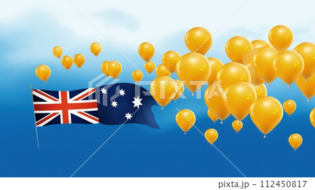 Happy Selebrating the spirit of Australia: a...のイラスト素材 [112450817] - PIXTA