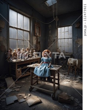 Surrealistic factory of dollsのイラスト素材 [112473921] - PIXTA