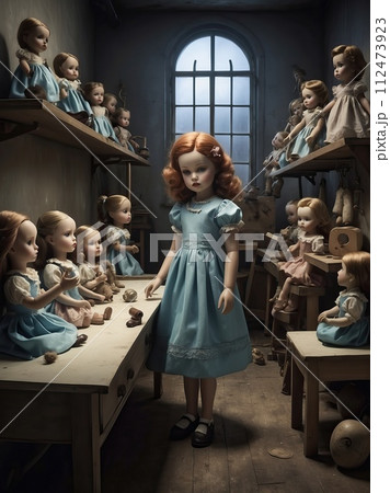 Surrealistic factory of dollsのイラスト素材 [112473923] - PIXTA