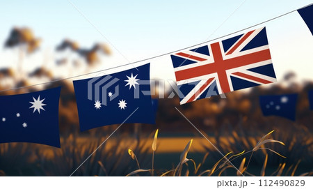 Happy Selebrating the spirit of Australia: a...のイラスト素材 [112490829] - PIXTA
