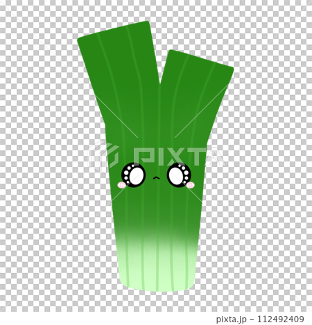 Cute Scallion Cartoon Cute Green Onion Mascot...のイラスト素材 [112492409] - PIXTA