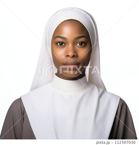 Serene Devotion: Portrait of a Young African...のイラスト素材 [112507030] - PIXTA