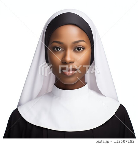 Serene Devotion: Portrait of a Young African...のイラスト素材 [112507182] - PIXTA