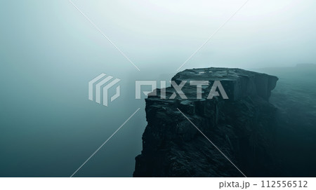 Standing empty on top of a mountain view, Blank...のイラスト素材 [112556512 ...
