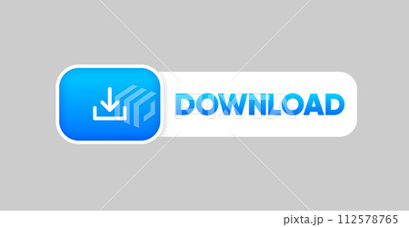 Download Button. 3d style button for website....のイラスト素材 [112578765] - PIXTA