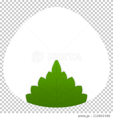 Onigiri With Oba Leaf Cartoon illustration Rice...のイラスト素材 [112601580 ...
