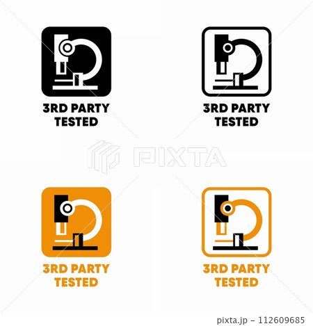 3rd Party Tested vector information signのイラスト素材 [112609685] - PIXTA