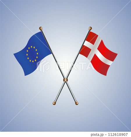 Europe and Denmark flags relationsのイラスト素材 [112618907] - PIXTA