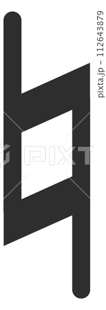 Natural tone note symbol. Music black iconのイラスト素材 [112643879] - PIXTA