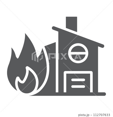 Fire insurance glyph icon, protection and...のイラスト素材 [112707633] - PIXTA