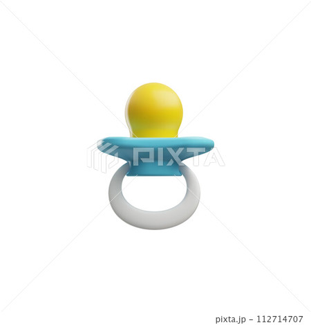Realistic blue baby pacifier in 3D vector...のイラスト素材 [112714707] - PIXTA