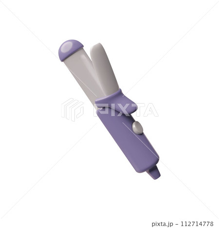 Curling iron 3D vector icon, electrical curling...のイラスト素材 [112714778] - PIXTA