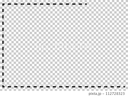 Black dotted U-shaped deformed frame - Stock Illustration [112728323 ...