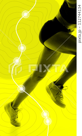Cropped image of female legs in dynamic pose,...の写真素材 [112744134] - PIXTA