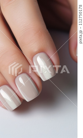 Calm beauty delicate nail design for a girl,...のイラスト素材 [112750178] - PIXTA