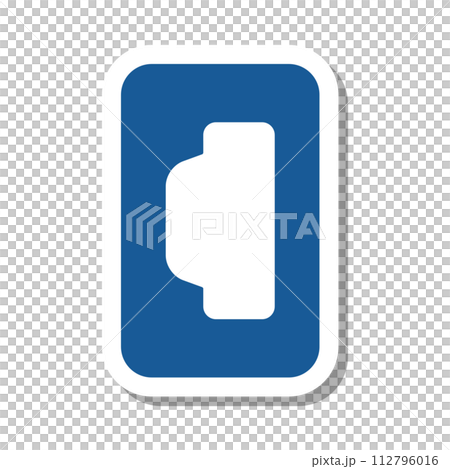Mini sign sticker single item illustration Shelter - Stock Illustration ...