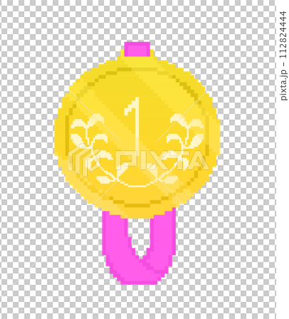 Gold medal dot picture (pink) - Stock Illustration [112824444] - PIXTA