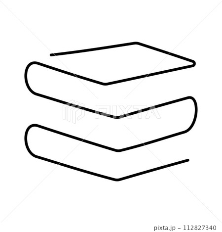 Stack of books one line vector iconのイラスト素材 [112827340] - PIXTA