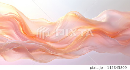 Thin soft silk fabric peach fuzz color steams...のイラスト素材 [112845809] - PIXTA