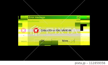 Critical Error message glitchのイラスト素材 [112859356] - PIXTA