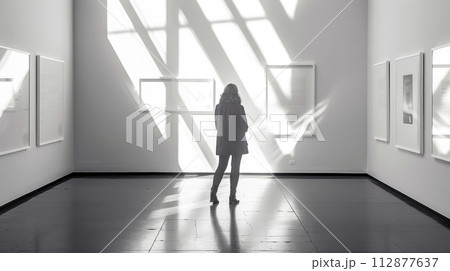 AI-generated content. Silhouette of a person in...のイラスト素材 [112877637 ...