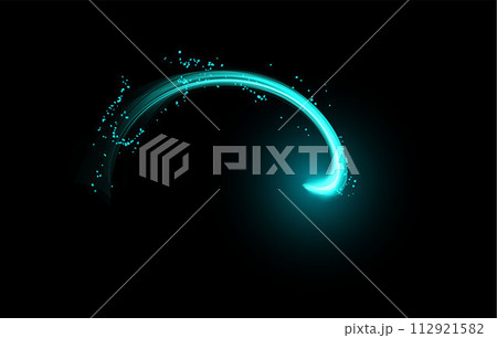 Blue glowing magic swirl game effect vector,...のイラスト素材 [112921582] - PIXTA