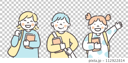 塾に通う子供達のイラスト素材 [112922814] - PIXTA