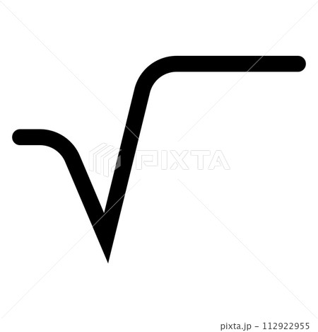 Mathematical sign square root, square root icon...のイラスト素材 [112922955 ...