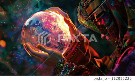 Diviner, crystal ball glow, magical realism,...のイラスト素材 [112935229] - PIXTA
