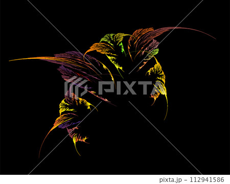 simple multicolor abstract pattern on black...のイラスト素材 [112941586] - PIXTA