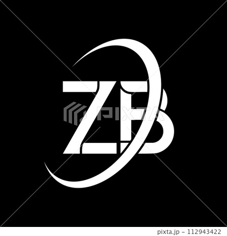 ZB logo. Z B design. White ZB letter. ZB/Z B...のイラスト素材 [112943422] - PIXTA