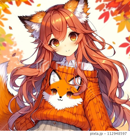 狐の少女のイラスト素材 [112948597] - PIXTA
