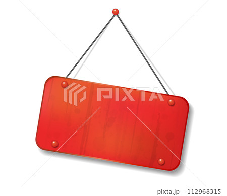Vintage Old Red Sign with Text Space, Vector...のイラスト素材 [112968315] - PIXTA