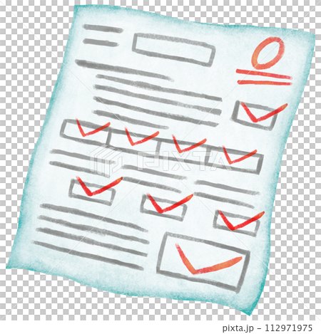 0点のテスト用紙のイラストのイラスト素材 [112971975] - PIXTA